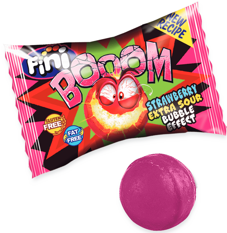 Fini boom extra savanyú epres cukorka 5g – Candy Heaven